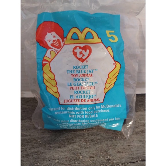 Beanie Babies | Toys | New Sealed Package Rocket The Blue Jay Mcdonalds ...
